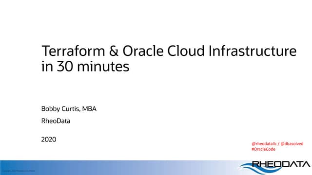 Terraform And Oracle Cloud Infrastructure Ppt