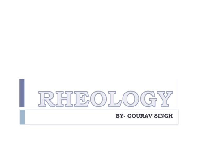 Rheology Of Fluids | PPT | Chemistry | Science