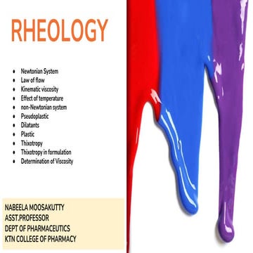 Rheology Study of Flow | PPTX