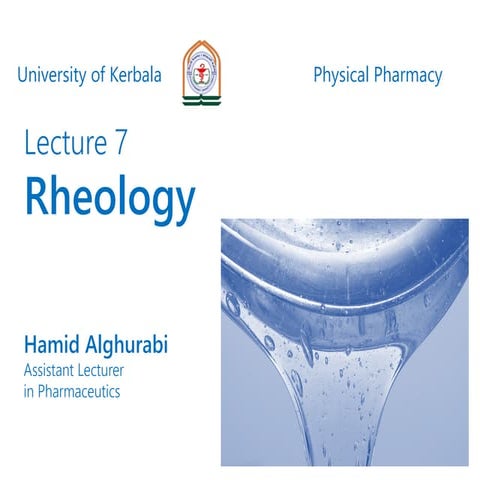 Rheology properties of suspension dosage form | PDF | Geology | Science