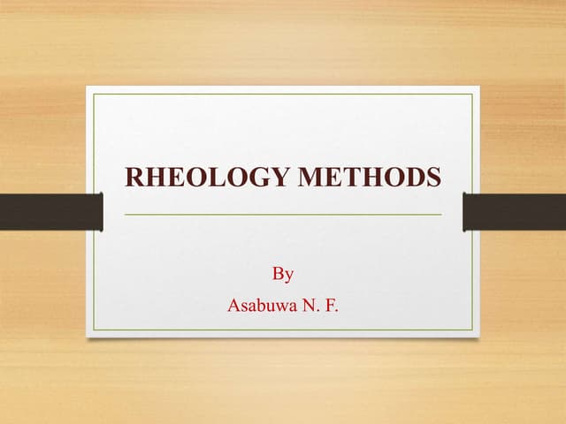 Rheology Of Fluids | PPT