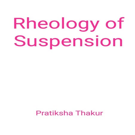 Rheology of Suspension | PDF