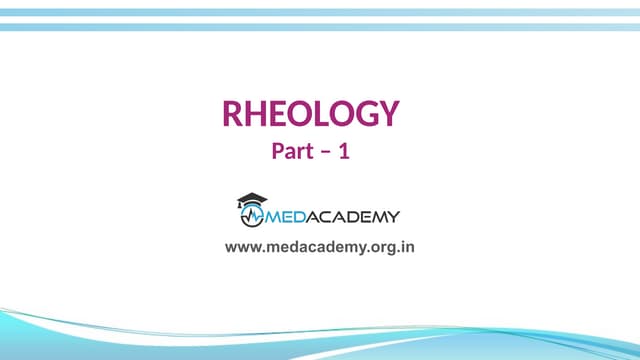 Rheology Of Fluids | PPT | Chemistry | Science