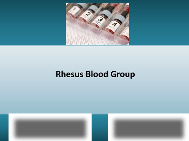 Rh Blood Group System | PPT