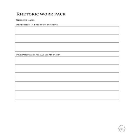Rhetoric Presentation Work Sheet | PDF