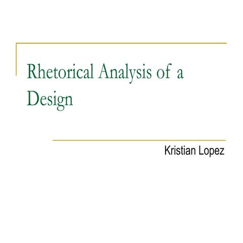 Rhetorical Analysis | PPT | Auto Safety | Automotive