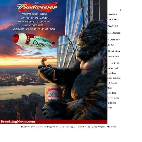 Rhetorical Analysis (Final Draft) | ODT