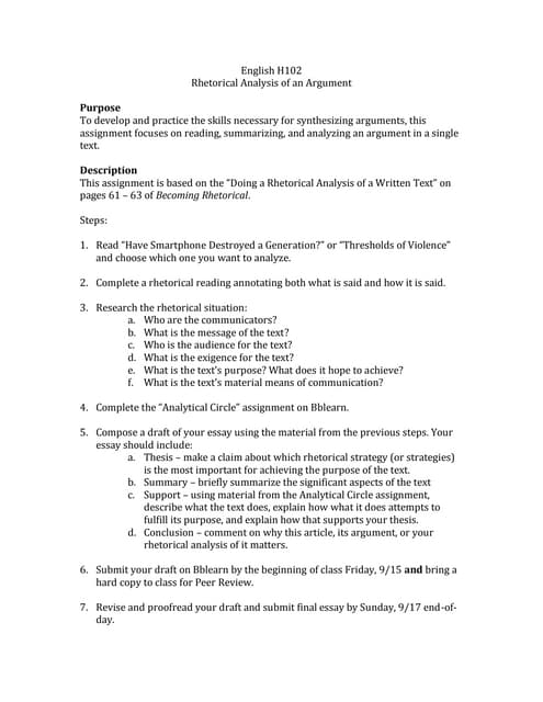 Rhetorical Problem Statement Assignment | PDF Rhetorical Problem Statement Assignment | PDF