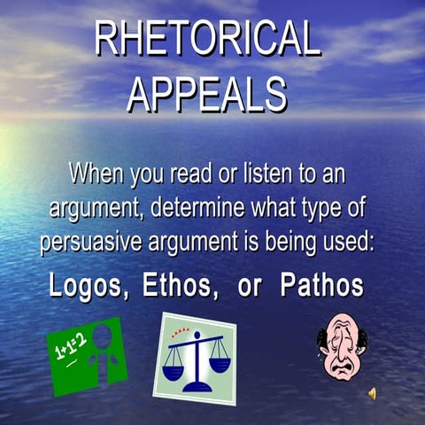 Rhetorical Appeals Ethos, Pathos, And Logos Rhetorical Appeals Sort