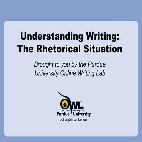 Rhetorical situation | PPT