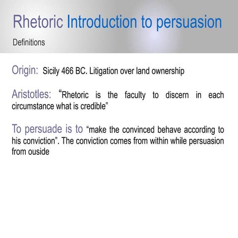 Introduction to Rhetoric | PDF