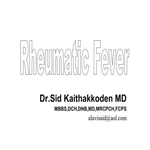 Rheumatic fever - all you need to know | PPT