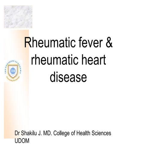 Acute Rheumatic Fever | PPTX