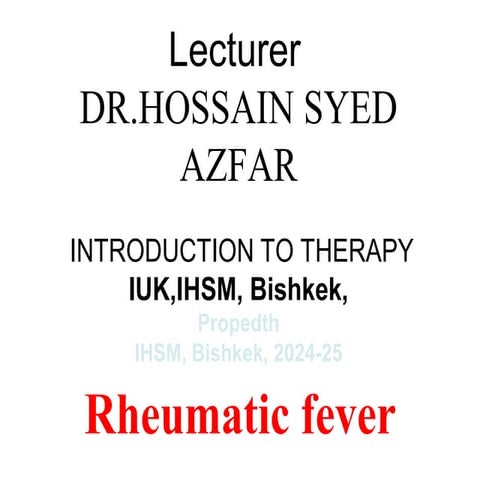 Rheumatic fever and rheumatic heart disease 2021 | PDF
