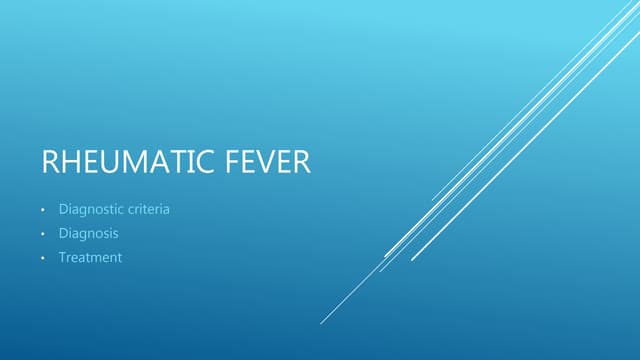 Acute rheumatic fever | PPTX