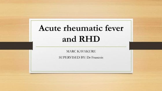 Rheumatic heart disease | PPT