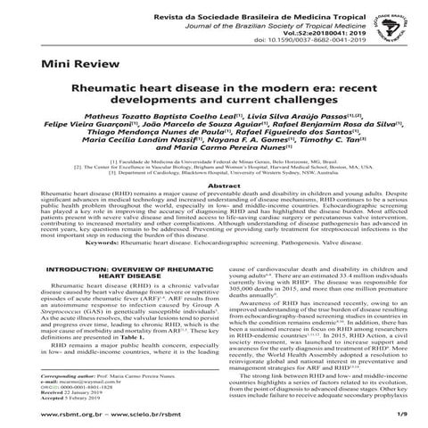 Rheumatic heart disease