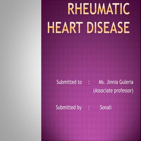 Rheumatic Heart Disease Pptpptx Download Ppt