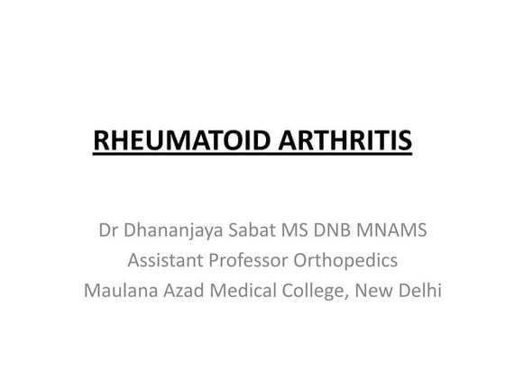 Rheumatoid arthritis | PPT