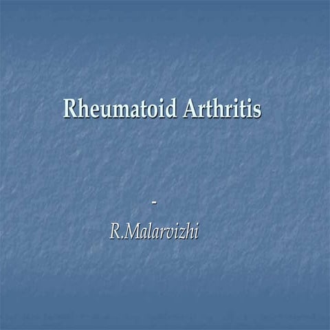 Rheumatoid arthritis | PPT