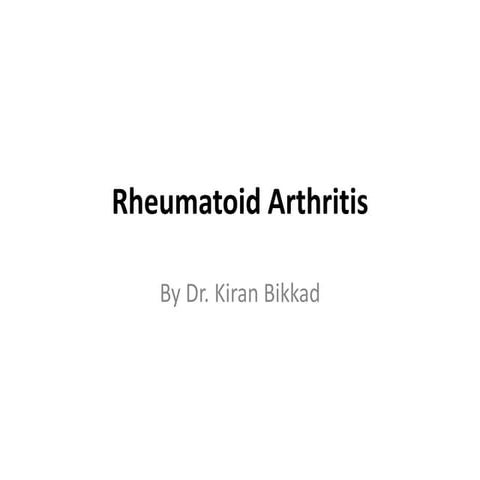 Rheumatoid arthritis | PPTX