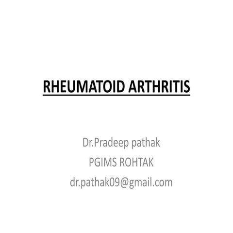 Rheumatoid arthritis | PPTX