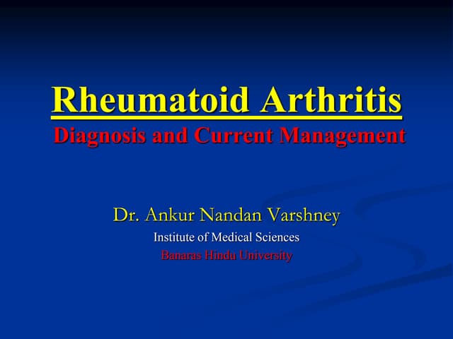 Rheumatoid Arthritis Power Point | PPTX | Bone and Joint Conditions ...