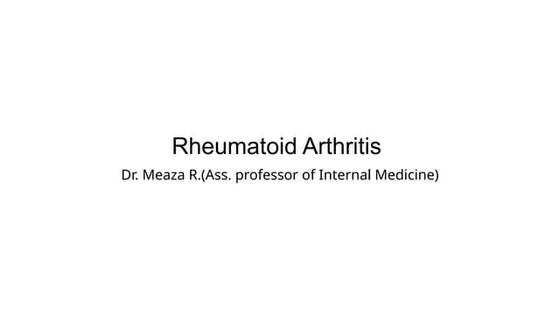 RHEUMATOID ARTHRITIS | PPTX