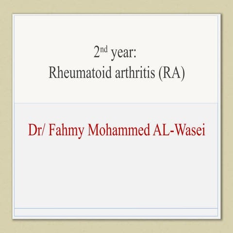 Rheumatoid arthritis. .pptx