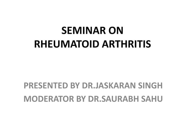 Rheumatoid Arthritis Ppt 5846