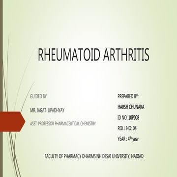 Rheumatoid arthritis | PPTX