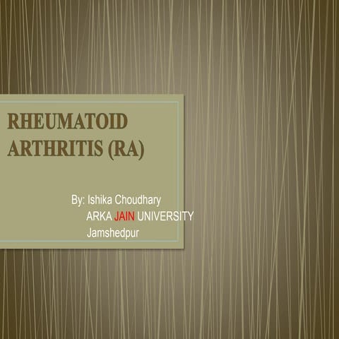Rheumatoid arthritis | PPTX