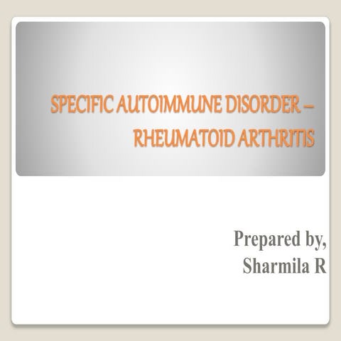 Rheumatoid arthritis ppt | PPTX