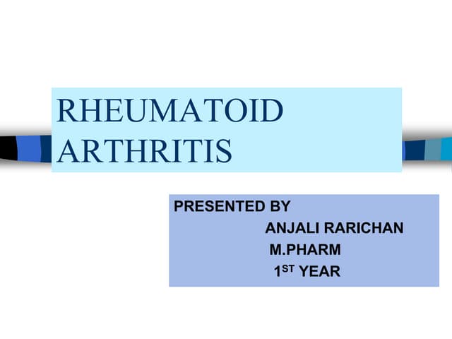 Pathophysiology of Rheumatoid Arthritis | PPTX