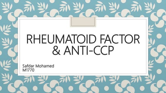 Rheumatoid Arthritis and its causing Factor.pptx