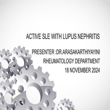 active sle with lupus nephritis from rau | PPT