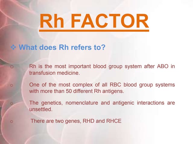 Rh Blood Group System | PPT