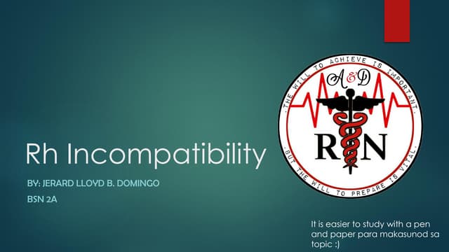 Rh incompatibility | PPTX