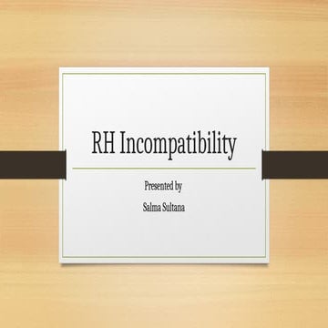 Rh Incompatibility.pptx NOTES IN OBSTETRICS AND GYNECOLOGY NURSING | PPTX