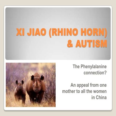 Rhinoceros horn RISK TO HUMANS | PPTX