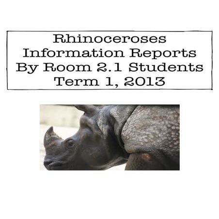 Rhino info reports | PDF | Zoos & Aquariums | Attractions