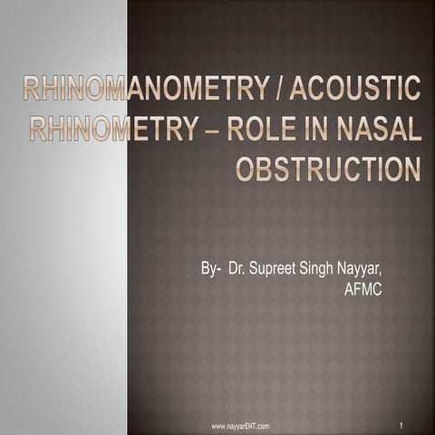 Rhinomanometry | PPT