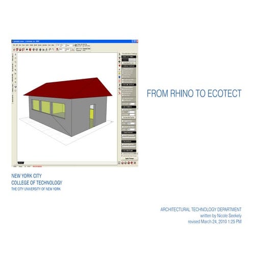 Ecotect Modeling Basics | PDF