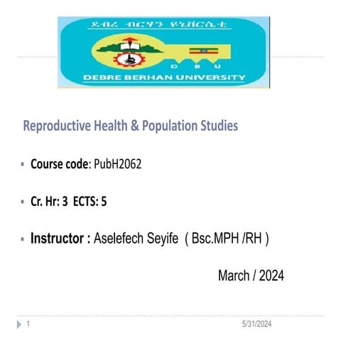 Reproductive health lifecycle approach | PPTX