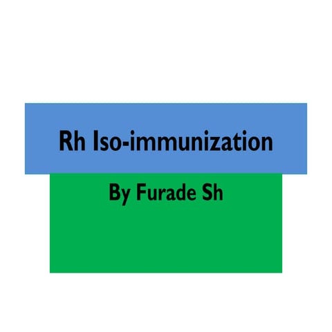 OBG- Rh isoimmunization PowerPoint presentation | PPTX