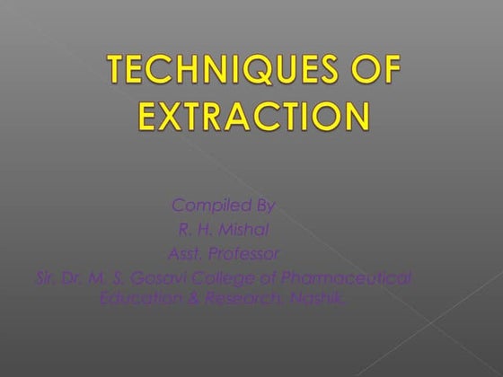 EXTRACTION PROCESS | PPT