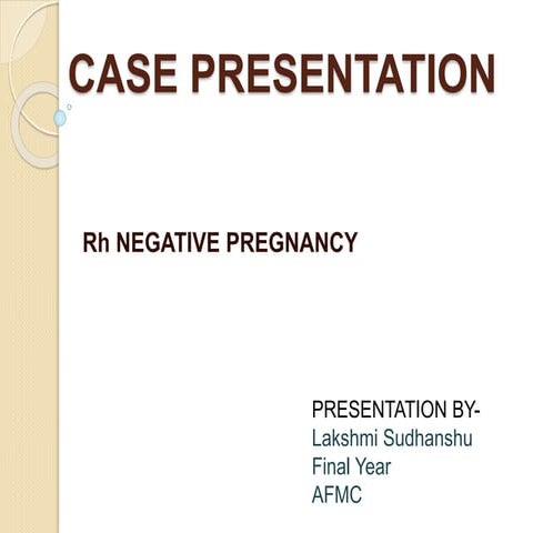 Rh negative Pregnancy pptx | PPTX | Pregnancy | Reproductive Health