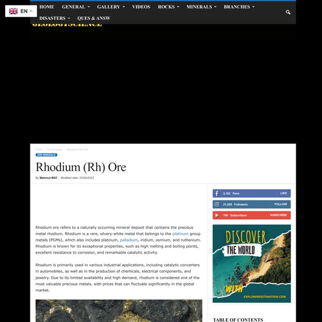 Rhodium (Rh) Ore _ Minerals, Properties, Formation, Deposits.pdf