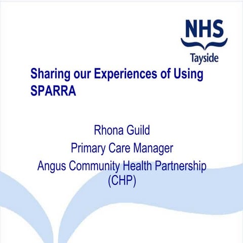 Rhona Guild: Sharing our experiences of using SPARRA | PDF