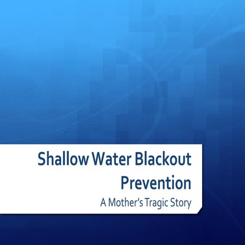 Rhonda Milner "Shallow Water Blackout" NDPA Symposium 2012 | PDF ...